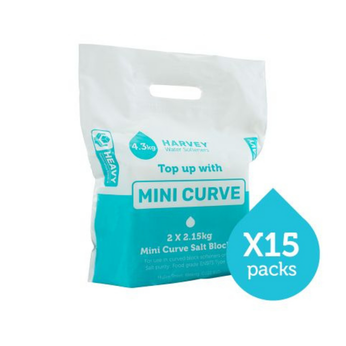 Harvey Mini Curve Salt Blocks 15 packs | Water Softener Salt – Water ...
